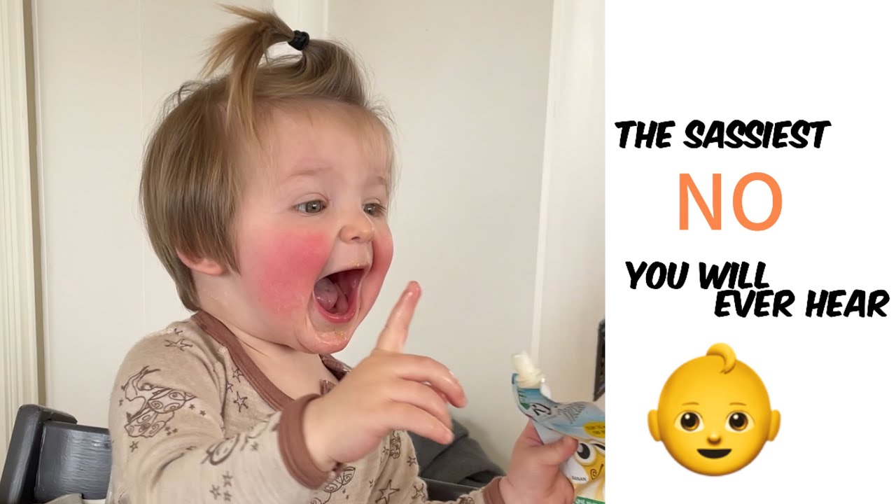 Baby Says "No" in the Most Adorable Way Ever! - YouTube