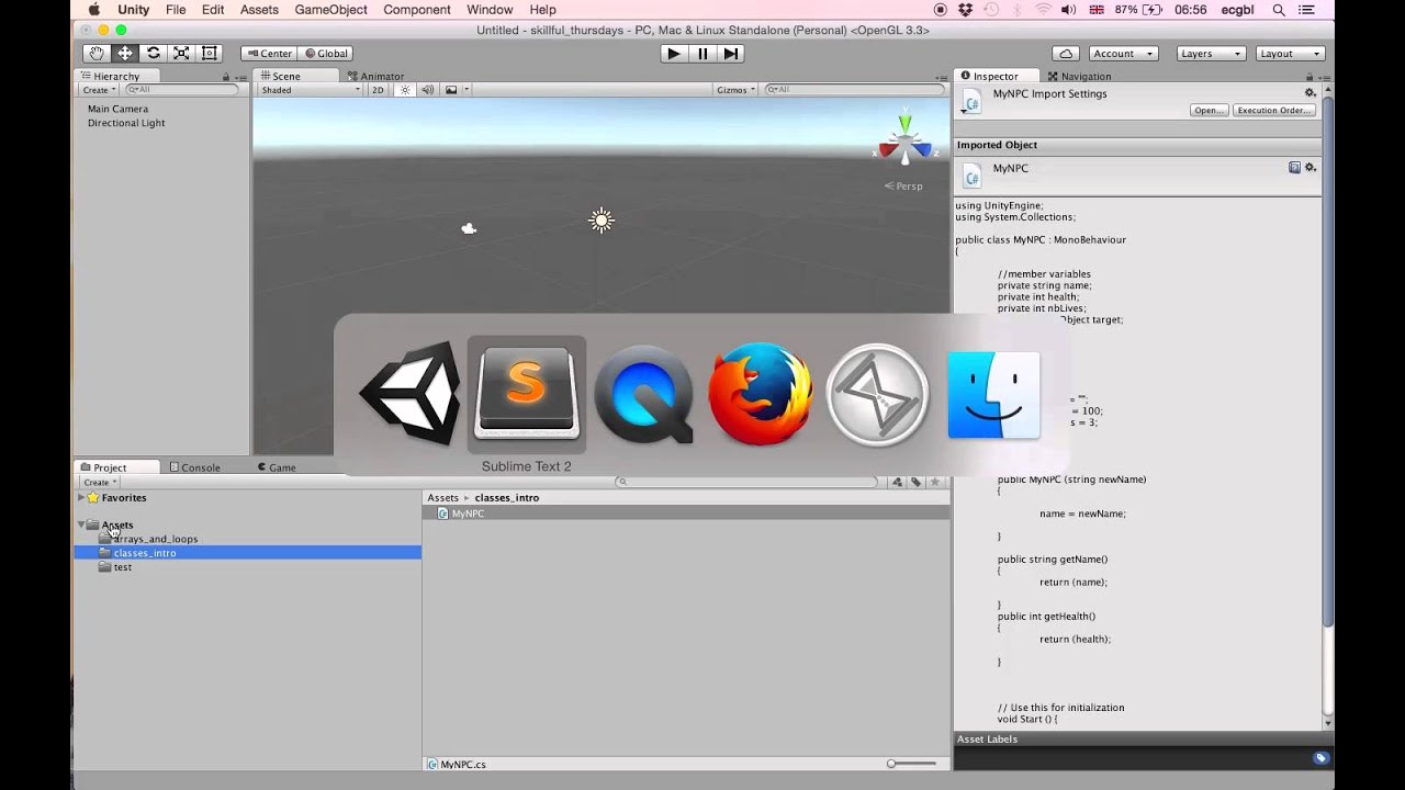 Introduction to C# (Creating Classes) - YouTube