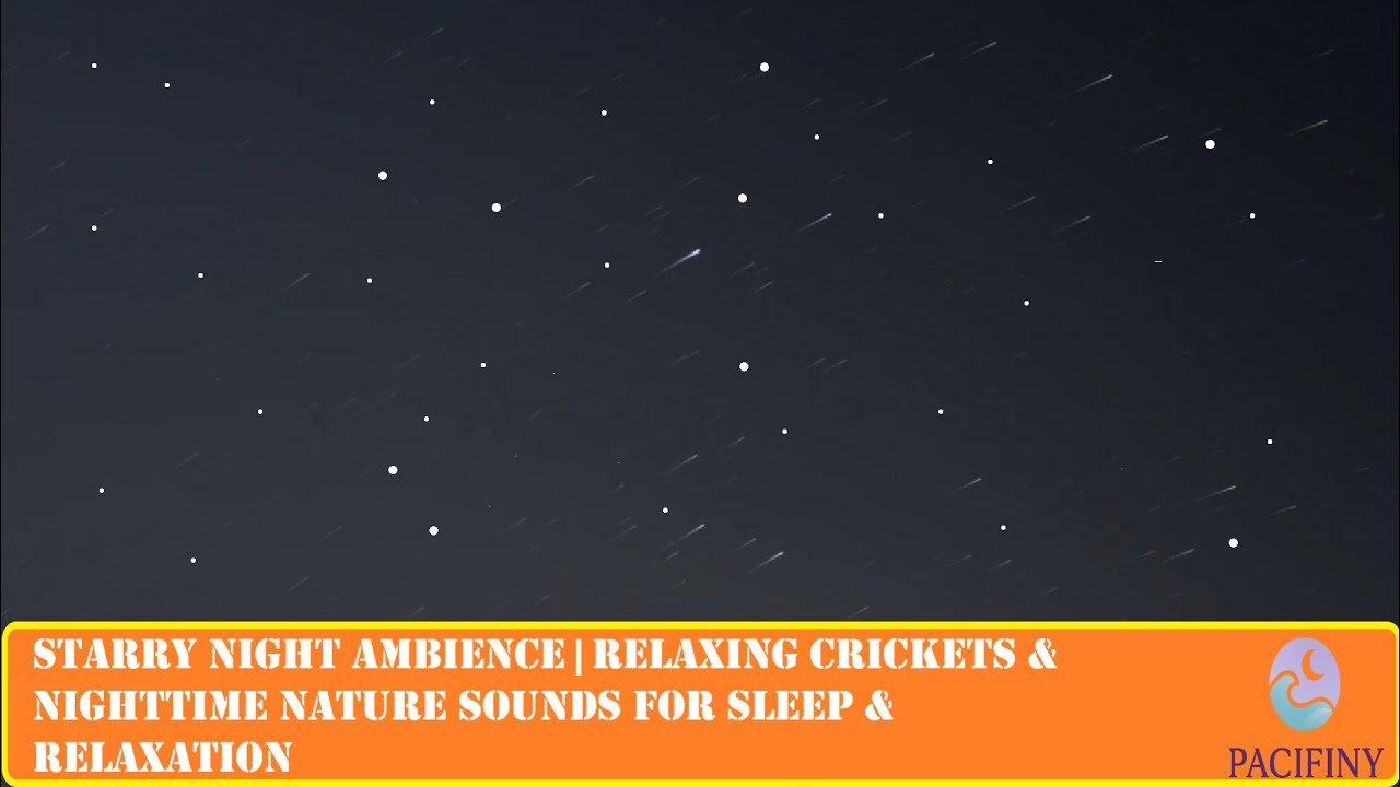 Starry Night Ambience | Relaxing Crickets & Nighttime Nature Sounds for ...