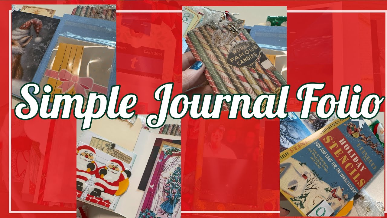 Simple journal folio / day 9 of 12 days of journaling - YouTube