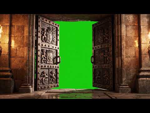 Ancient Temple Door Opening Green Screen | Green Screen Effects