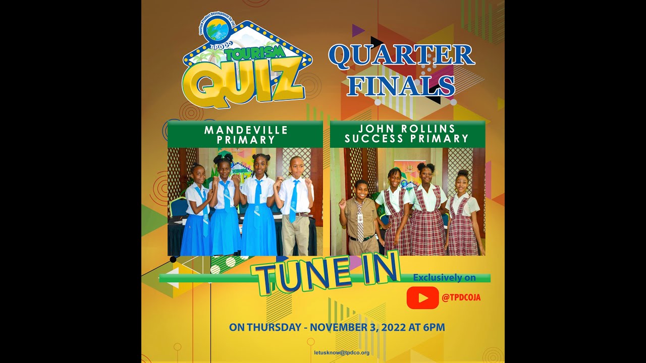 TPDCO Tourism Quiz | Quarter Finals 4 | Mandeville Primary vs John ...