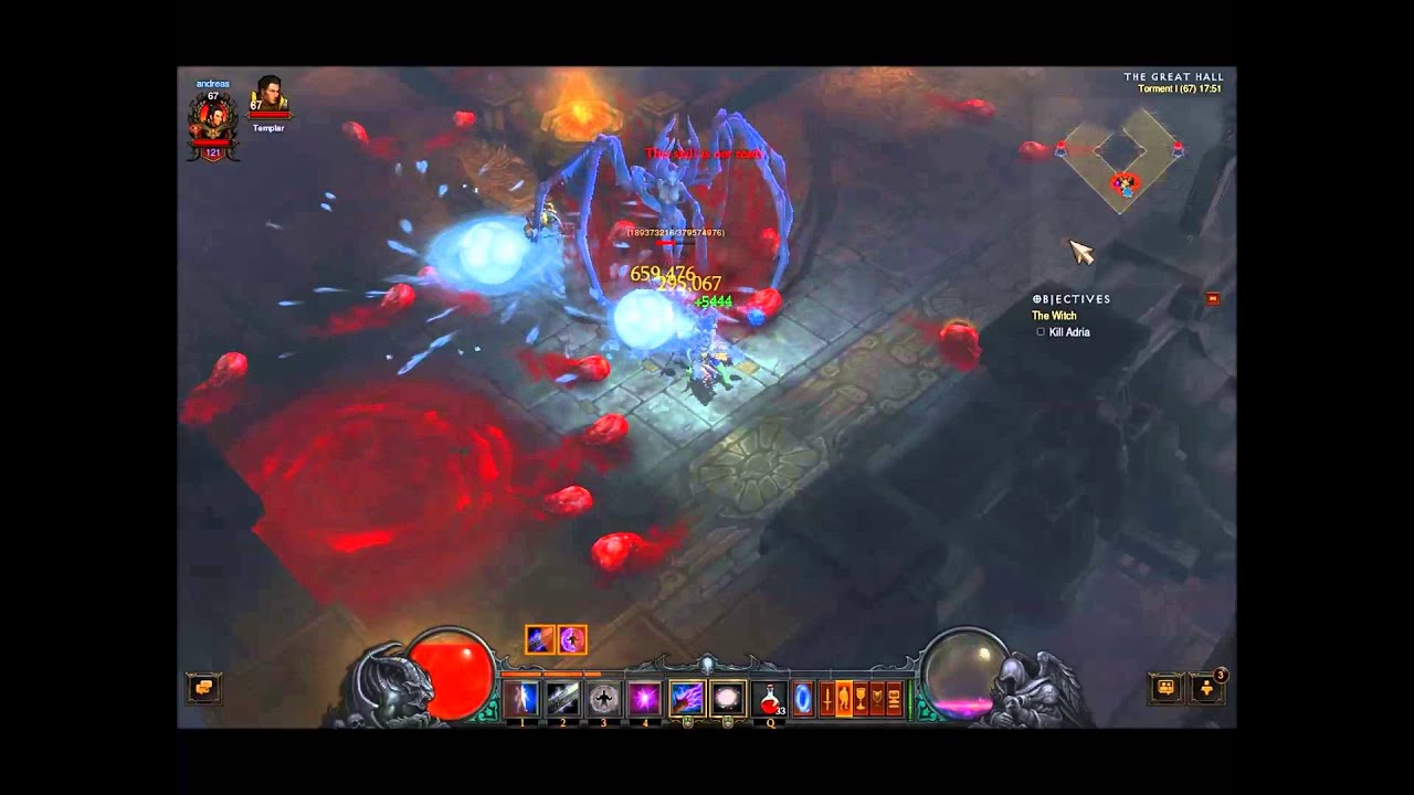 diablo 3 reaper of souls adria boss battle (torment) - YouTube