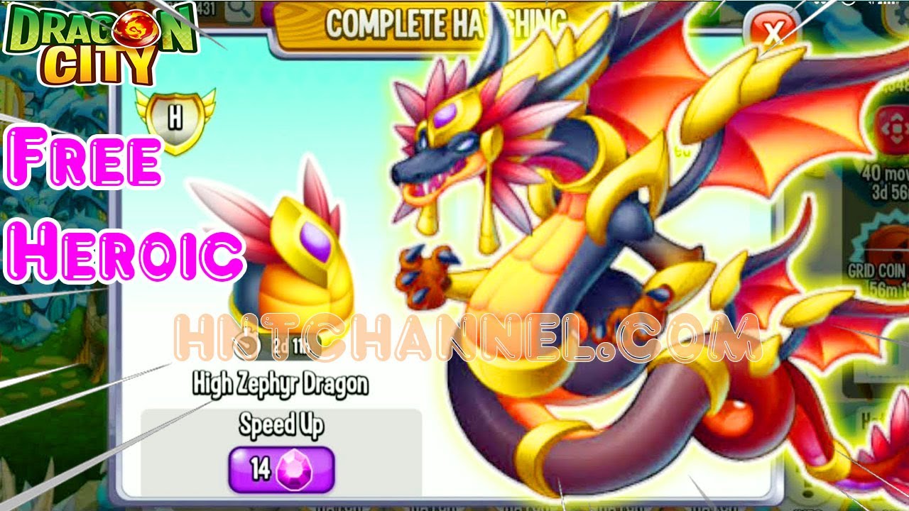 Dragon City Fan HNT Nhận Free Heroic High Zephyr Dragon Hành Trình Cùi ...