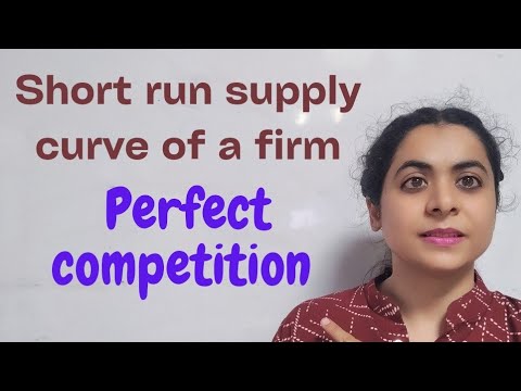 Short run supply curve of firm under perfect competition. - YouTube
