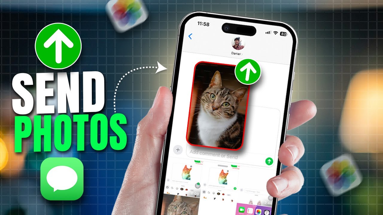 How To Send Photos In Messages On iPhone - YouTube