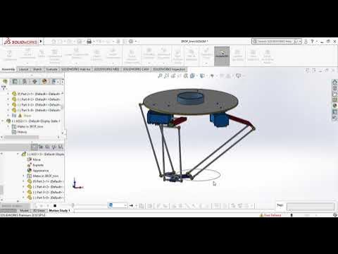 Assembling and Motion Study Delta Robot in Solidworks - YouTube
