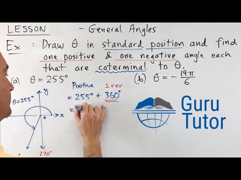 General Angles and Coterminal Angles - YouTube