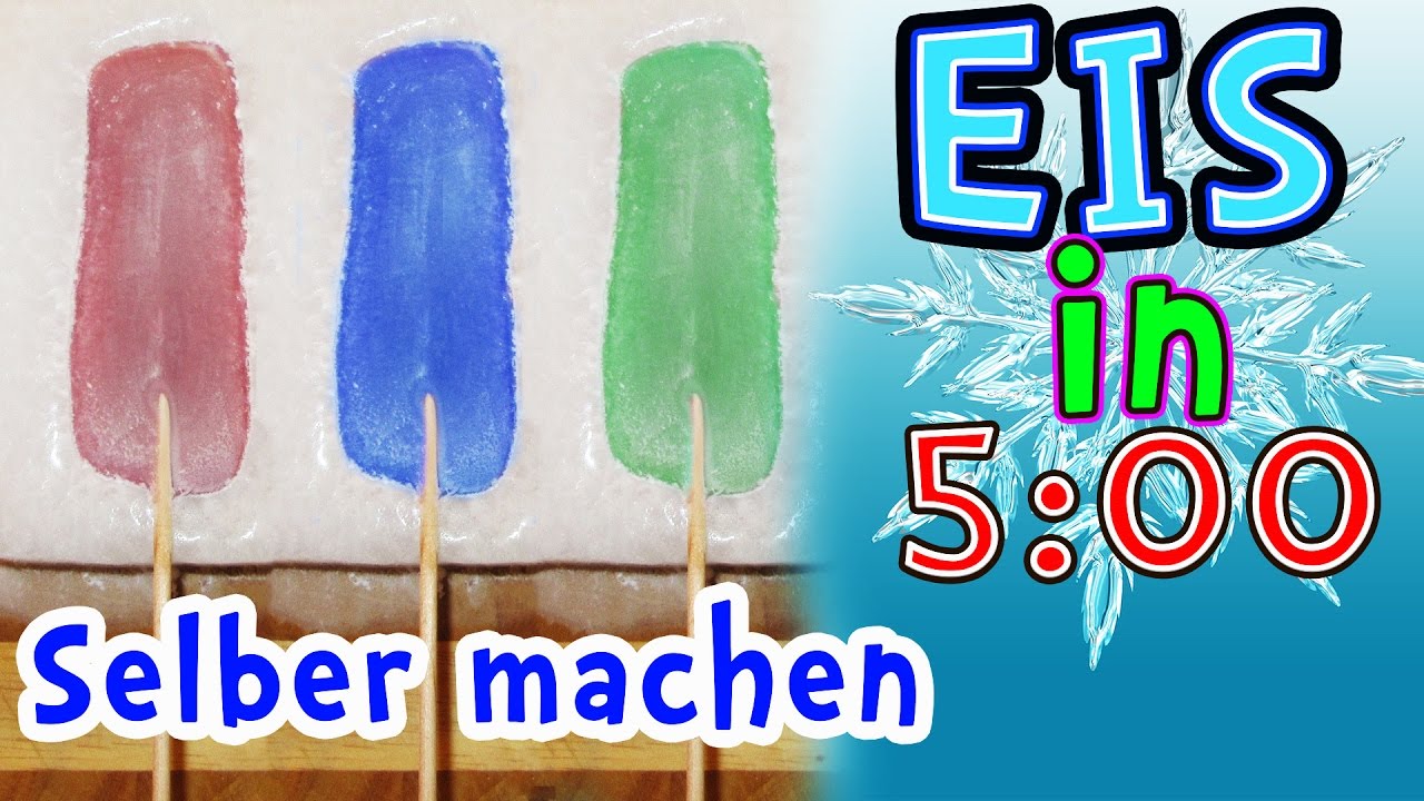 WASSER-EIS in 5 Minuten SELBER MACHEN!!! - YouTube