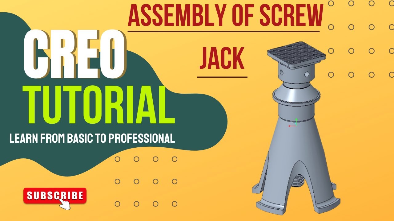 Assembly of Parts in Creo | Screw Jack | Full Tutorial - YouTube