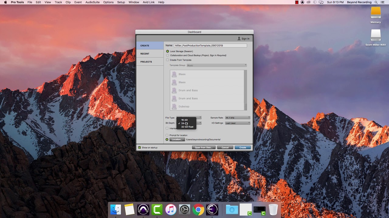 Pro Tools: Opening the program and Dashboard Parameters - YouTube