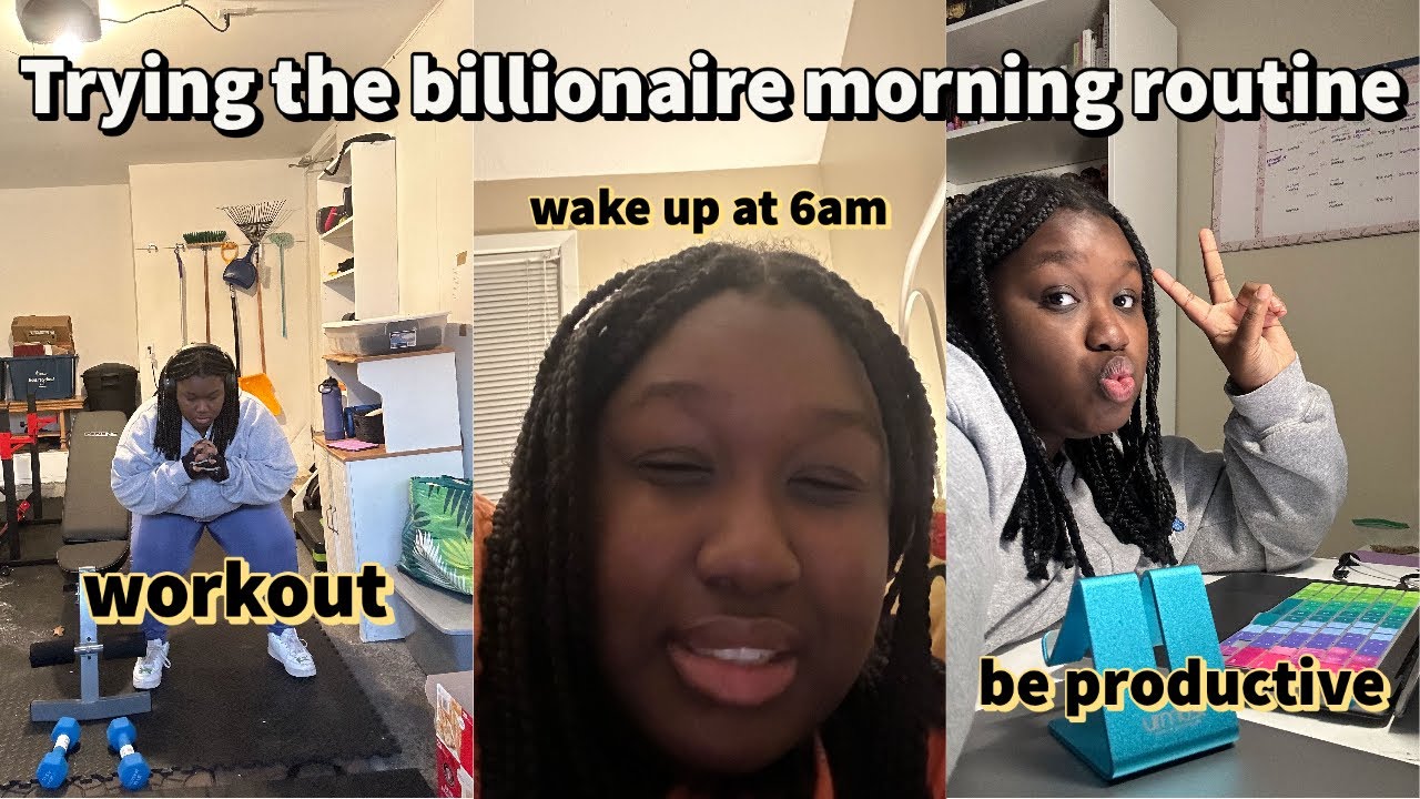 trying the billionaire morning routine (a productive day in my life ...