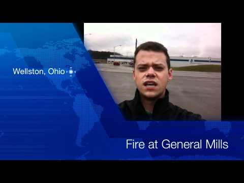 Fire at General Mills in Wellston - YouTube