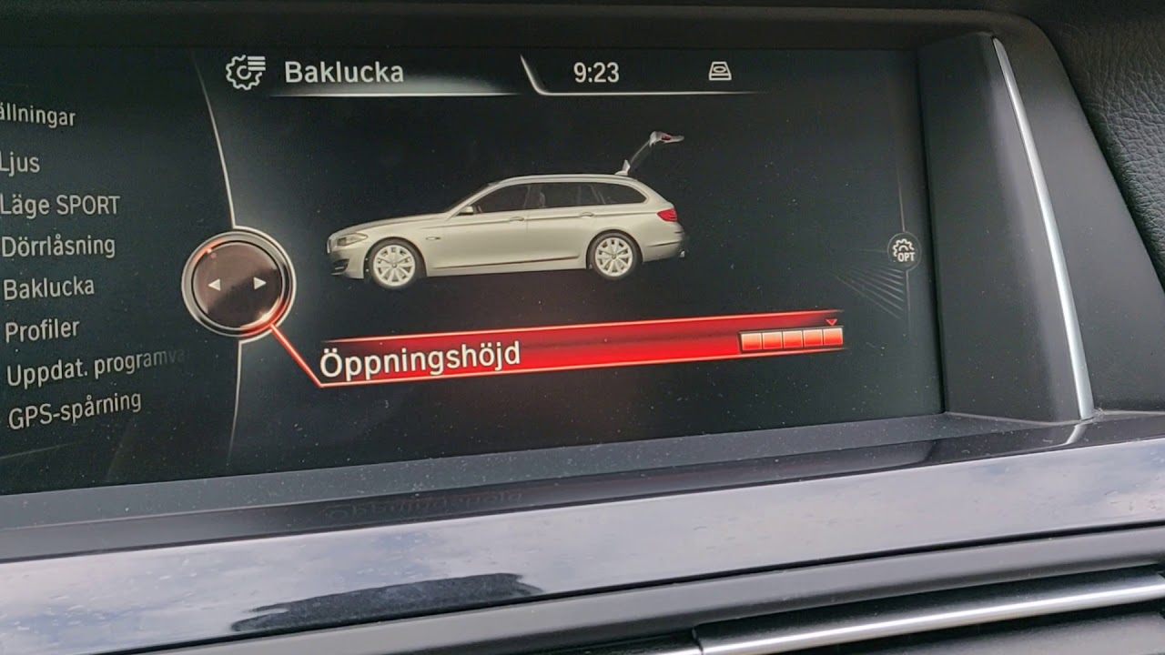 Tailgate settings Bmw F11 - YouTube