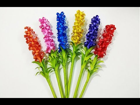 DIY : How to Make Lavender Paper Flower Stick | Easy Origami Flowers ...