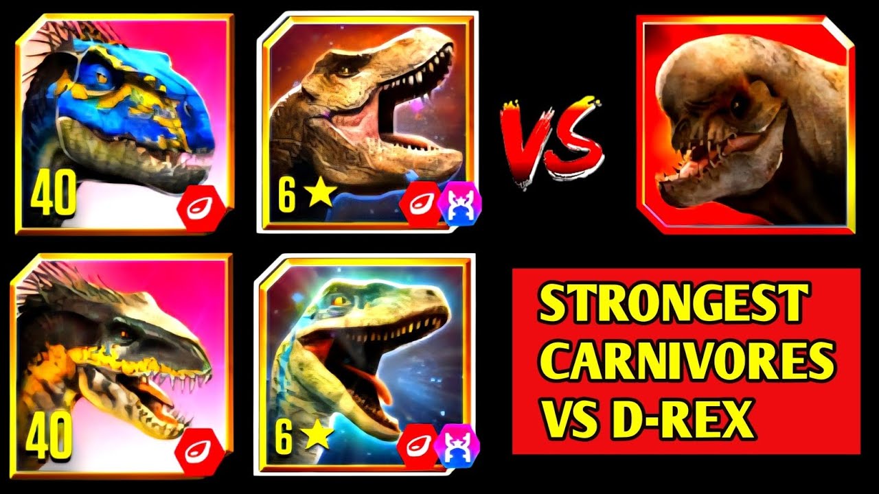 DISTORTUS REX VS STRONGEST CARNIVORES (BOSS EVENT) | JURASSIC WORLD THE ...