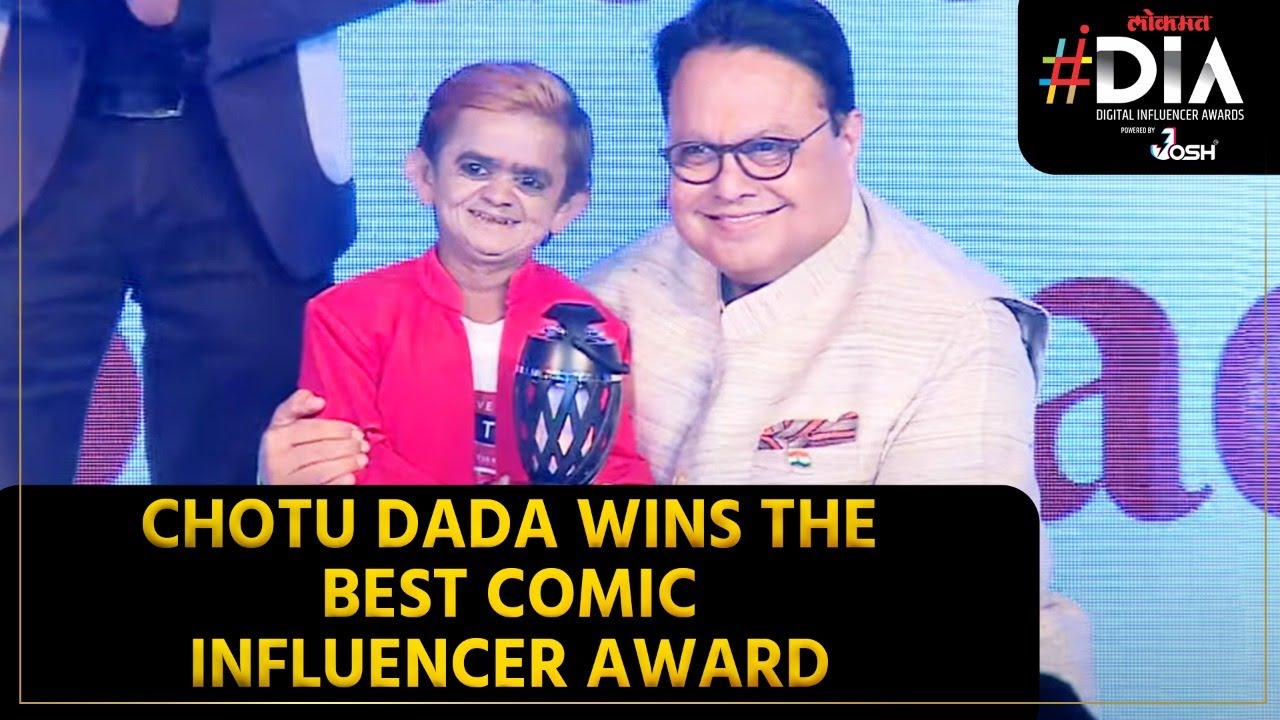 Chotu Dada wins the Best Comic Influencer Award at DIA Lokmat Digital ...