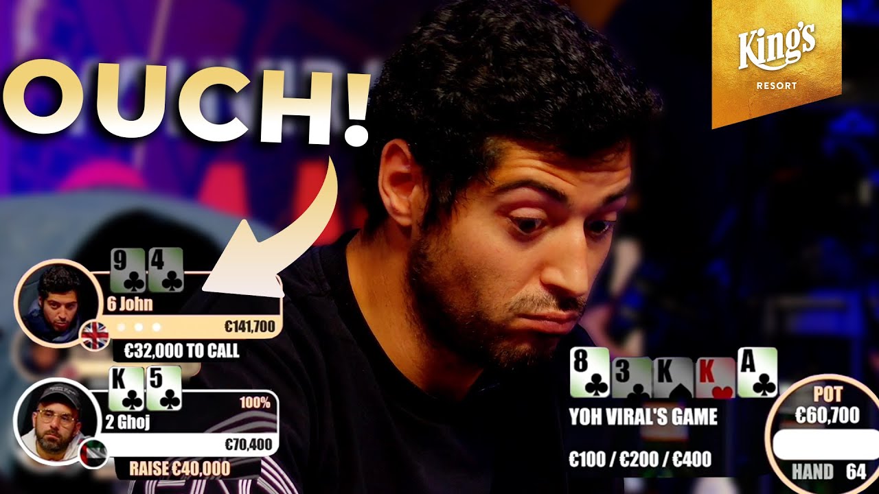 €40k River Raise: John's 9 High Flush vs. Ghoj's King High Flush - YouTube