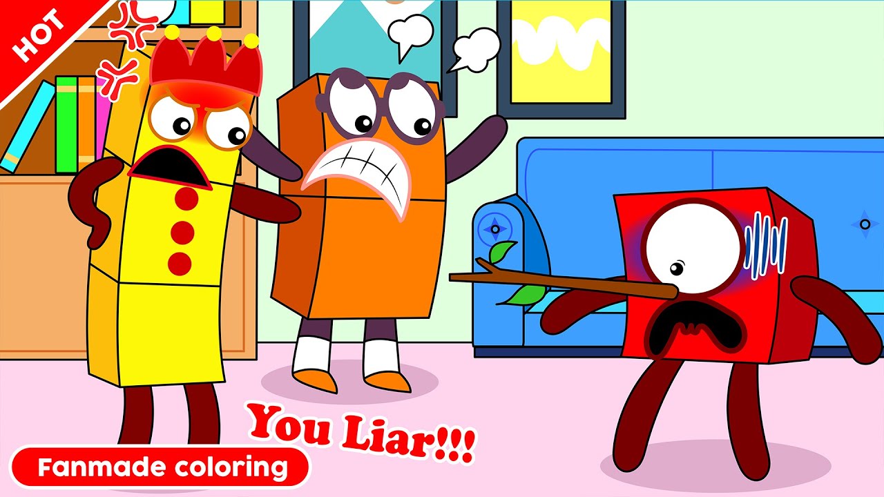 Numberblocks 1 Lied and Grew a Long Wooden Nose | Numberblocks Fanmade ...