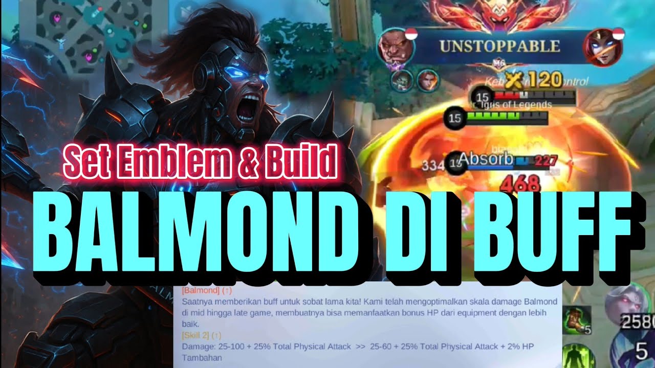BALMOND DI BUFF, Skill 2 Makin Ngeri Damagenya, Ini Set Emblem dan ...