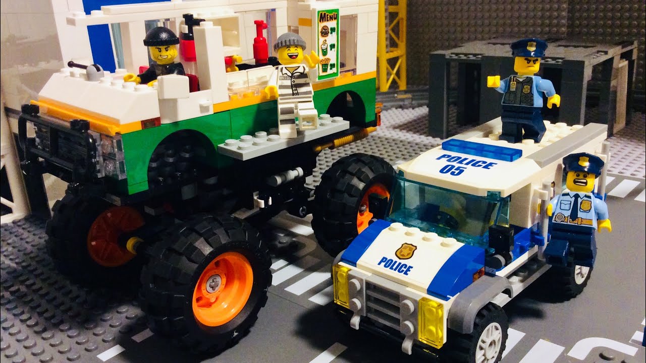 Lego City Bank Robbery (Lego Heist Burger Truck 2) | Lego Stop Motion ...
