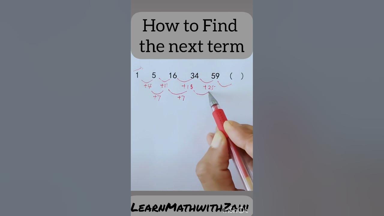 How to find the next term in this sequence | Learn Math with Zain ...