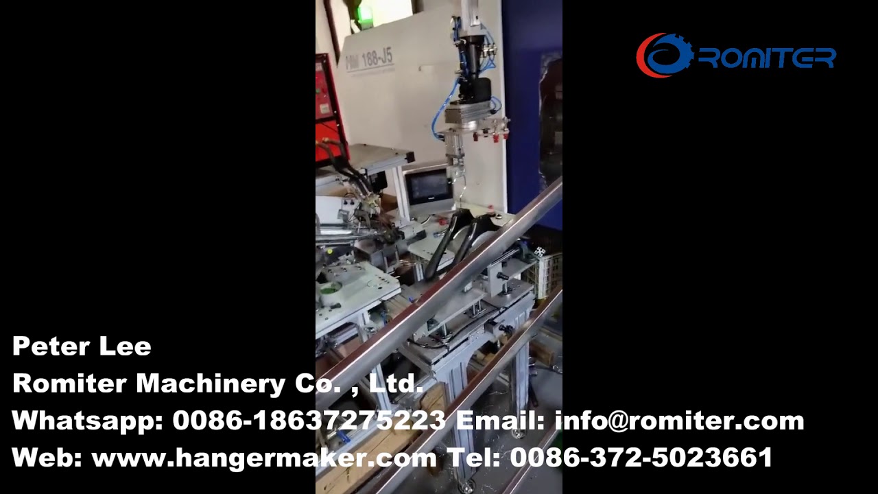 Robot Type Plastic Hanger Hook Inserting Machine - YouTube