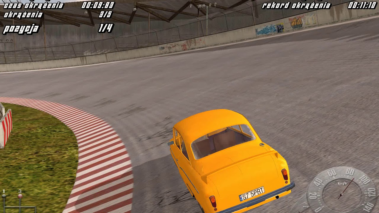 Syrenka Racer - wyścig po torze owalnym - YouTube