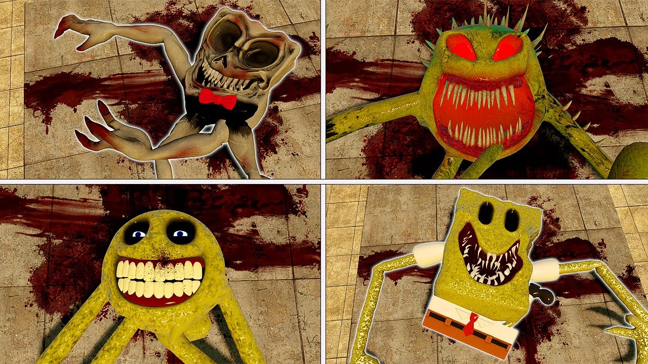 NEW CURSED SPONGEBOB/ROBLOX SMILEY'S/NIGHTMARE ROBLOX TORTURE In garry ...