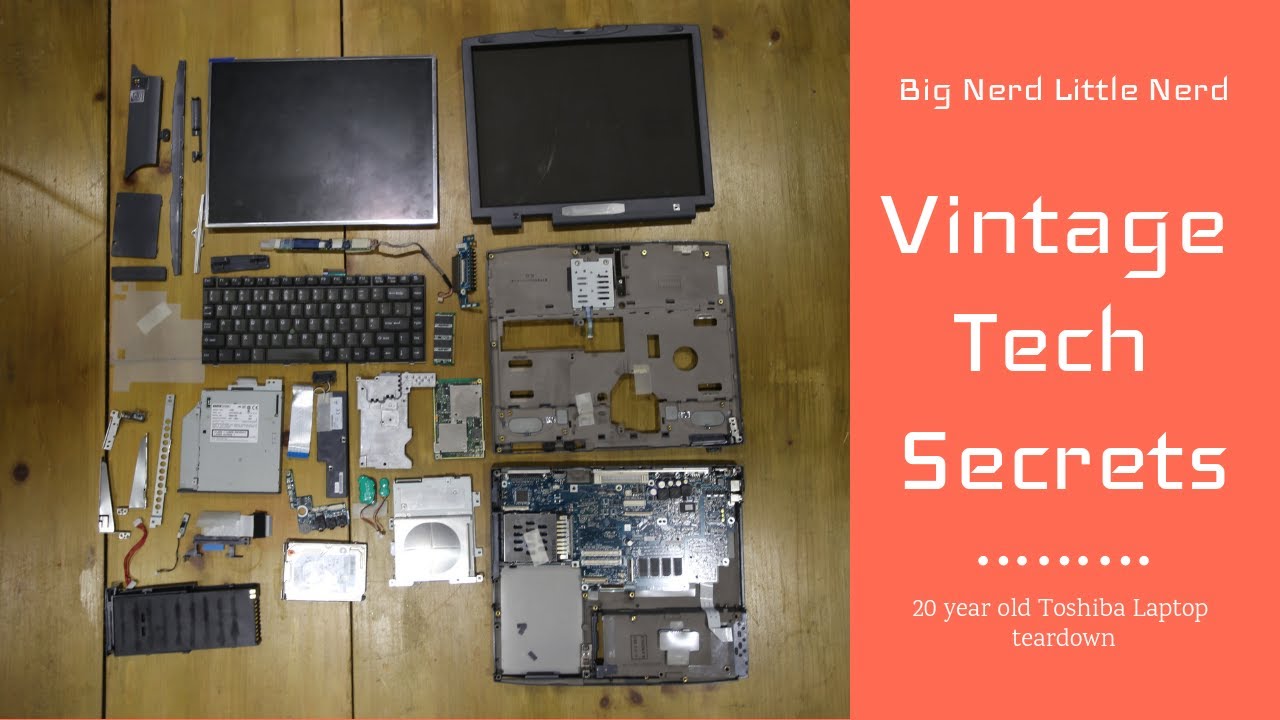 Vintage Tech Secrets - 20 year old Toshiba laptop teardown - YouTube