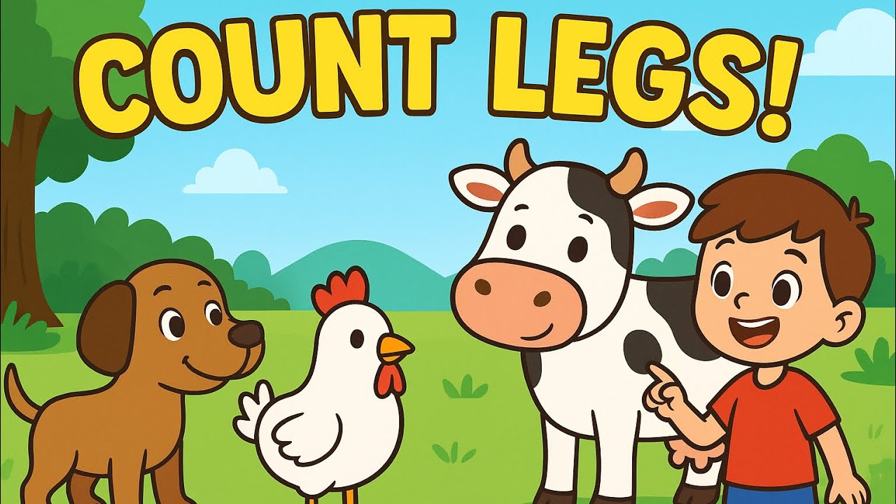 Learn Numbers with Animals | Counting Animal Legs for Kids - YouTube