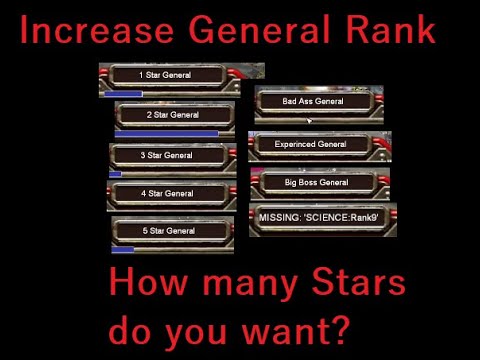 Generals Zero Hour Modding Tutorial - Increase General's Rank and Science, & Points too! - YouTube