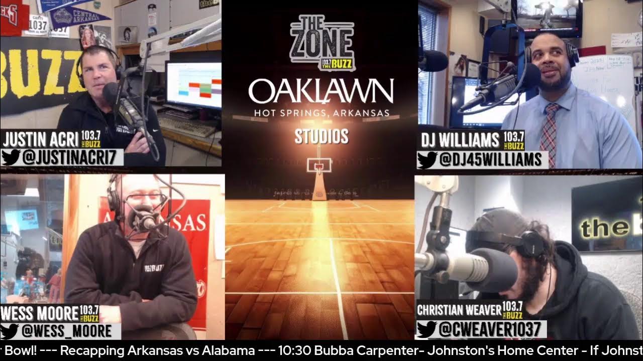 The Zone with Justin Acri and DJ Williams is LIVE from The Oaklawn Hot Springs Studio! - YouTube