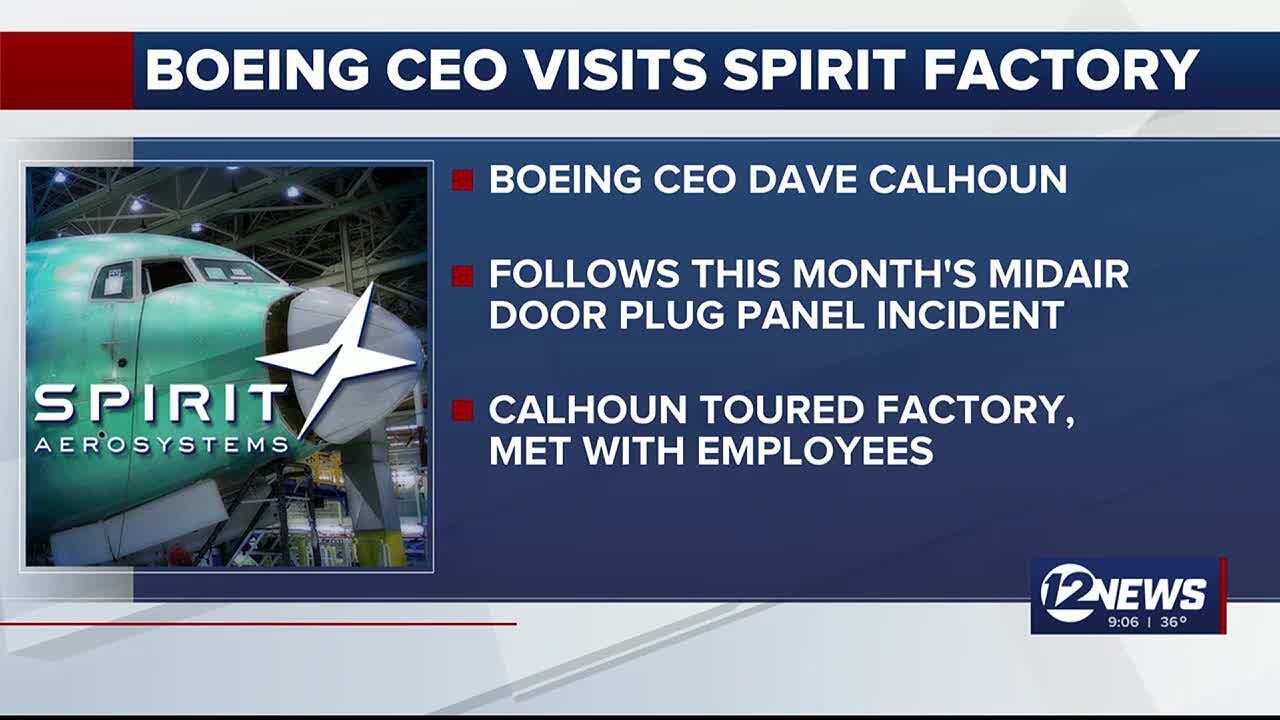 Boeing CEO in Wichita for tour, town hall at Spirit AeroSystems ...