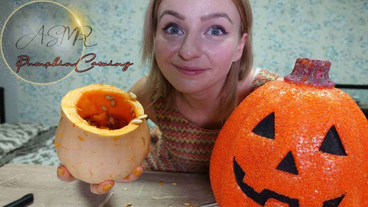 Monna ASMR 🍁Pumpkin Carving and Scratching 🎃 #HalloweenASMR - YouTube