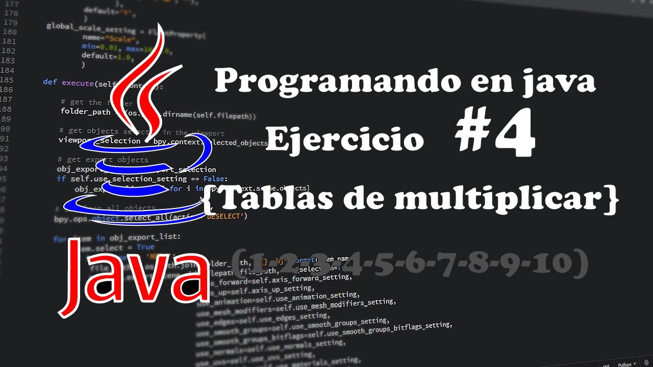 Programación en java // ejercicio #4 (tablas de multiplicar) - YouTube