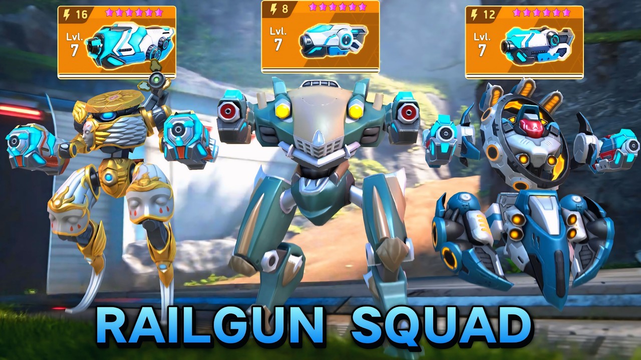 RAILGUN SQUAD - Salvor Seeker Shadow - Mech Arena - YouTube