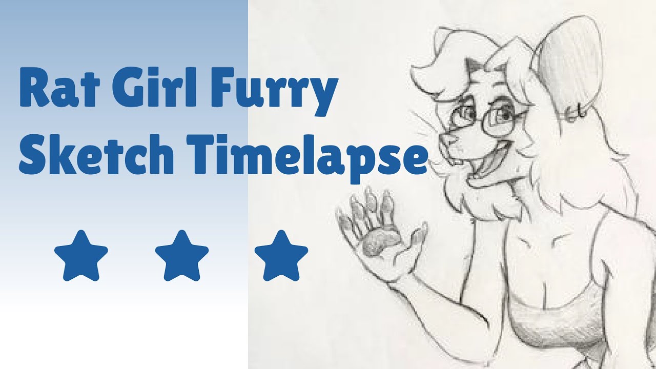 Rat Girl Furry Sketch Timelapse - YouTube