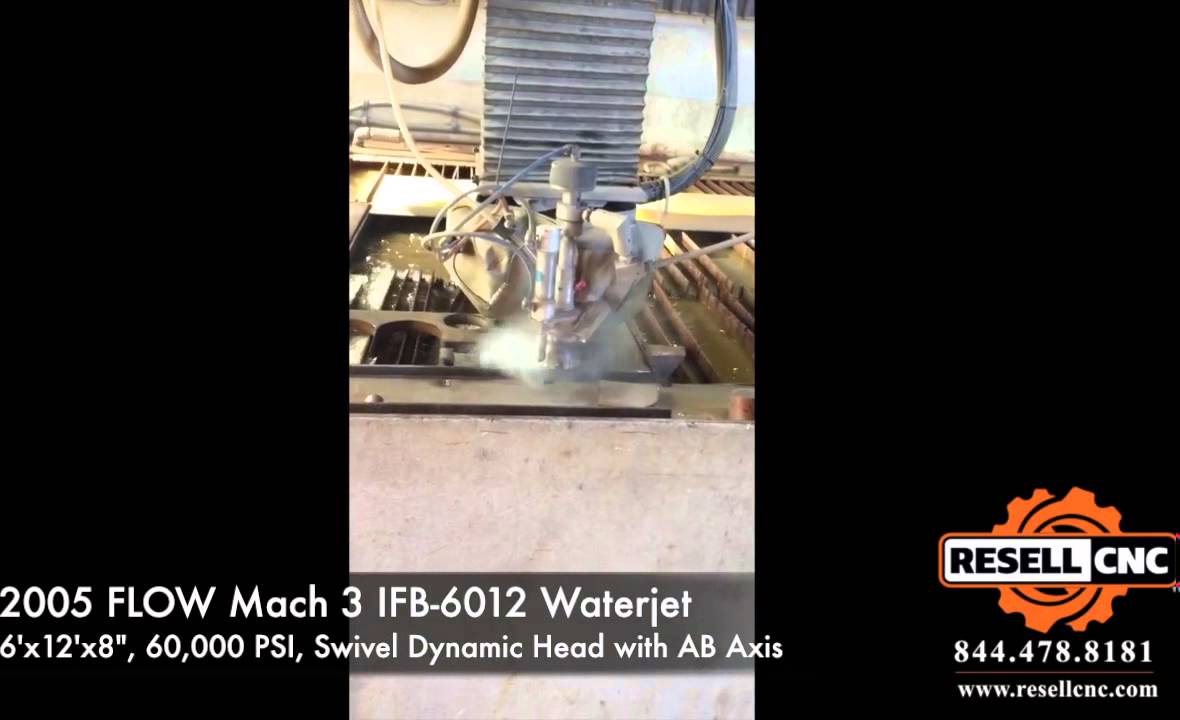 2005 FLOW Mach 3 IFB 6012 Waterjet Cutting System, Item #04284 - YouTube