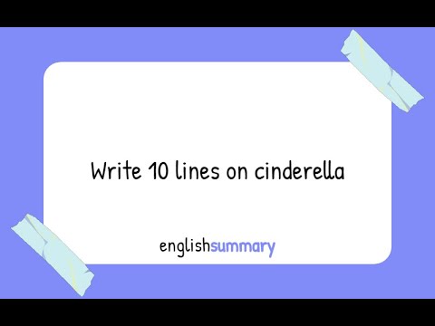 Write 10 lines on Cinderella in English - YouTube