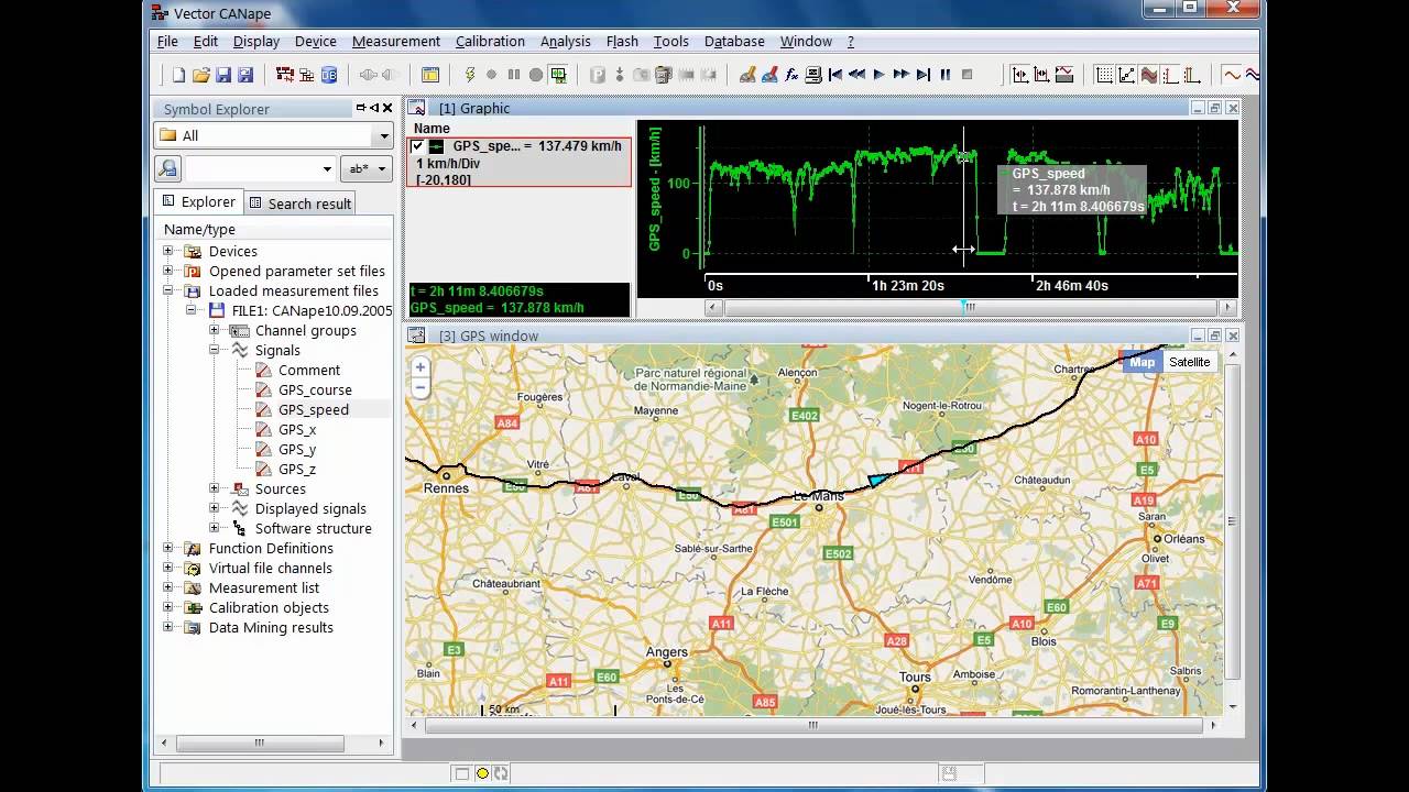 CANape 10.0 - CANape에서 Google Maps를 통해 차량 위치 시각화하기 - YouTube