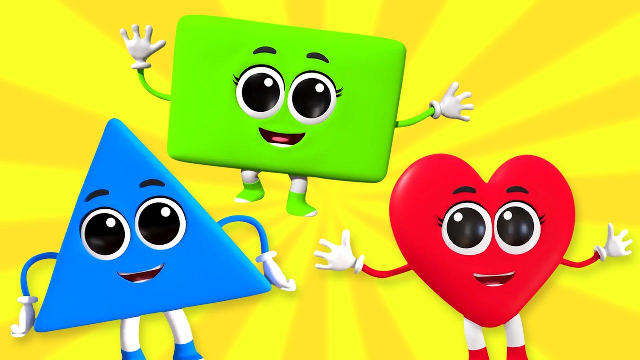 Shapes Song, Preschool Rhyme And Kids Learning Video by Baby Rainbow ...