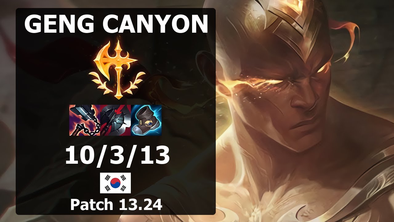 GenG Canyon LeeSin JUNGLE vs Poppy| Patch 13.24 KR Challenger - YouTube