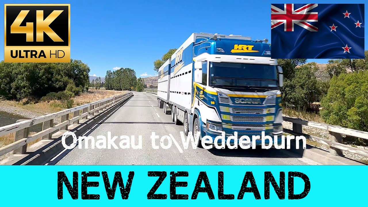 Driving in New Zealand - 🇳🇿Omakau to Wedderburn, Central Otago - 4k 60p ...