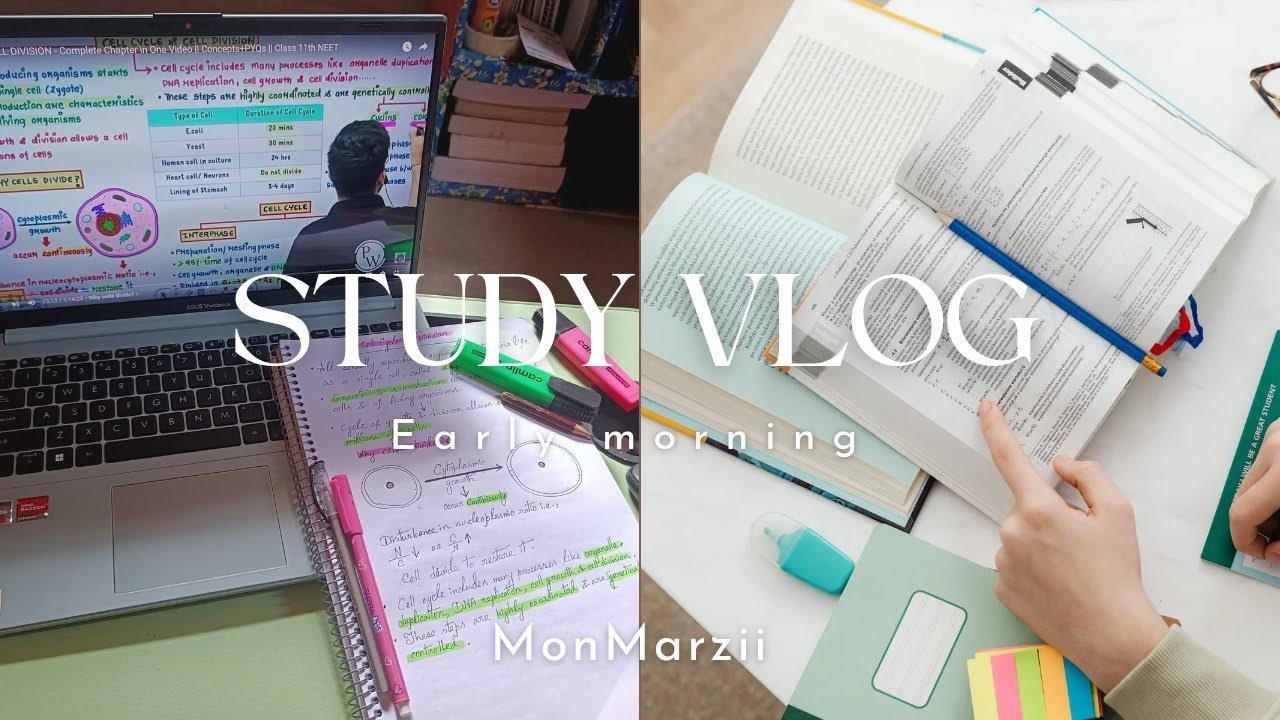 Early Morning Study Vlog 📝📖 || Waking up at 5AM 🌅🌄 || A Productive Day ...