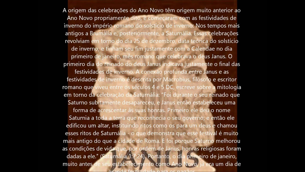 Janus o deus do ano novo - YouTube