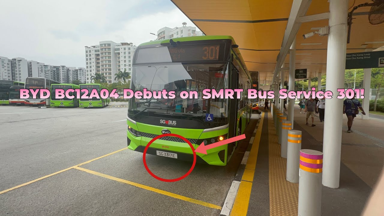BYD BC12A04 11.11 Debuts On Bus Service 301! | SMRT BYD BC12A04 ...