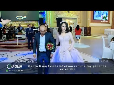 Birinci vitse-prezident Gəncə Uşaq evində böyüyən xanıma toy günündə ev hədiyyə etdi