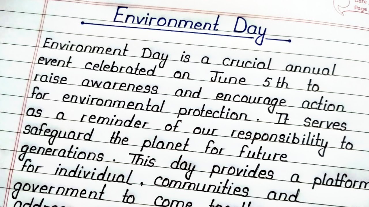 Essay on Environment Day in English || Environment Day Essay Writing ...