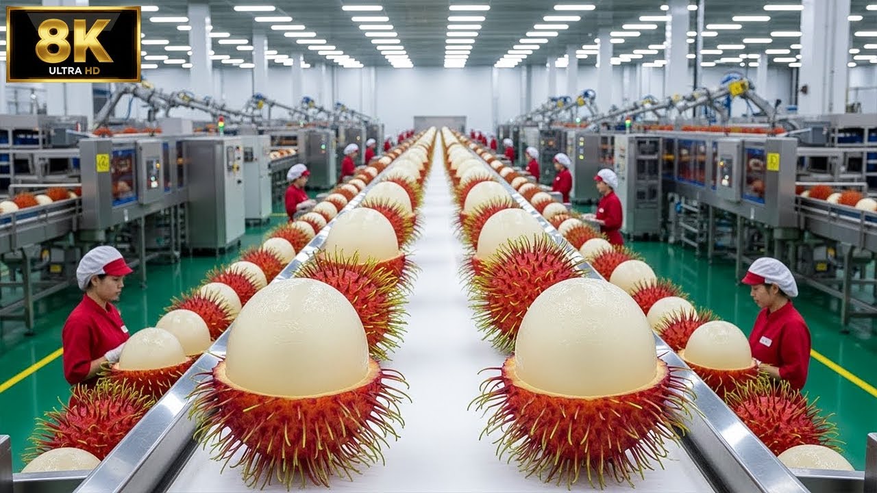 Inside a modern rambutan processing plant: From farm to delicious food ...